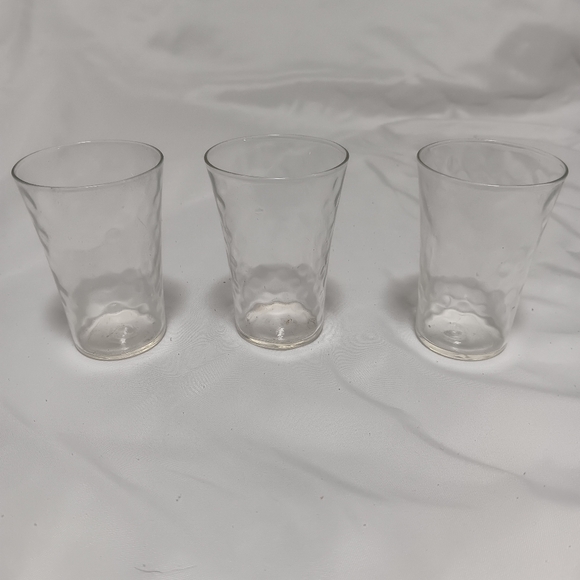 Other | 3 3 Glass Cordial Juice Glasses 19340s Pressed Bumps | Poshmark